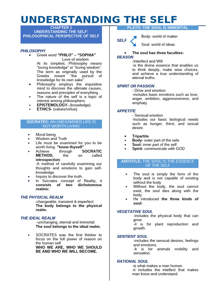 UTS | PDF | Soul | Philosophy Of Self