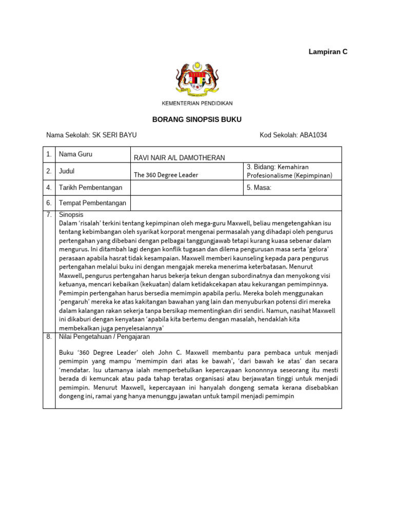 Sinopsis Ladap | PDF
