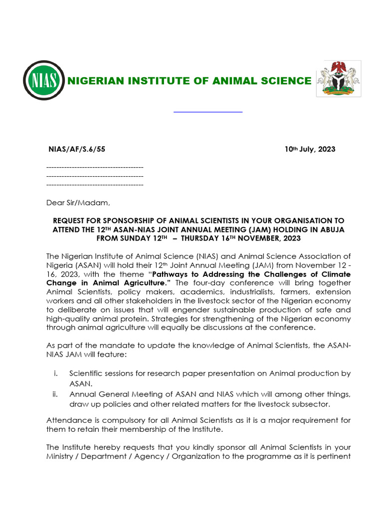 Sponspors Letter Members | PDF