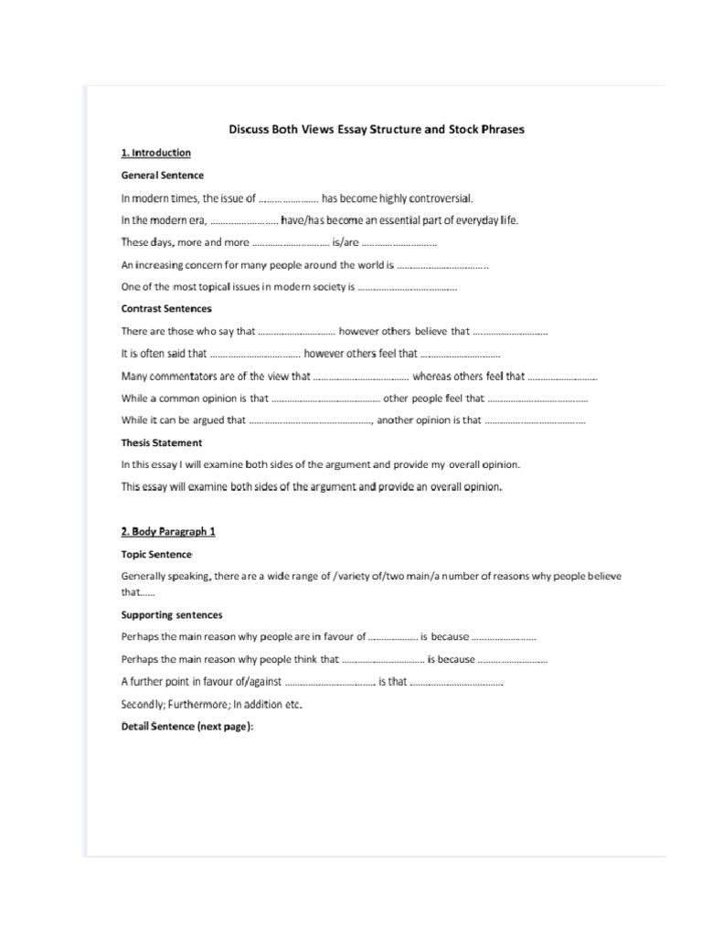 Eassy Template | PDF