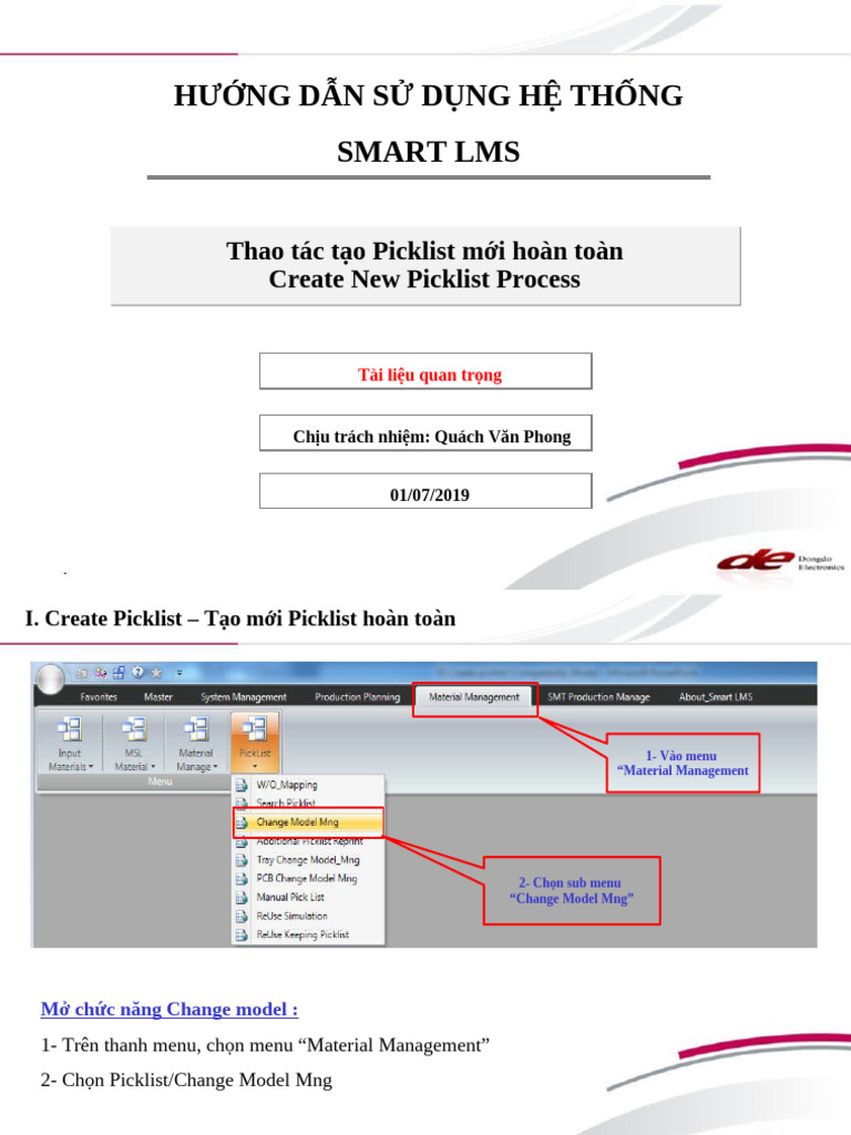 Create Picklist New Pdf