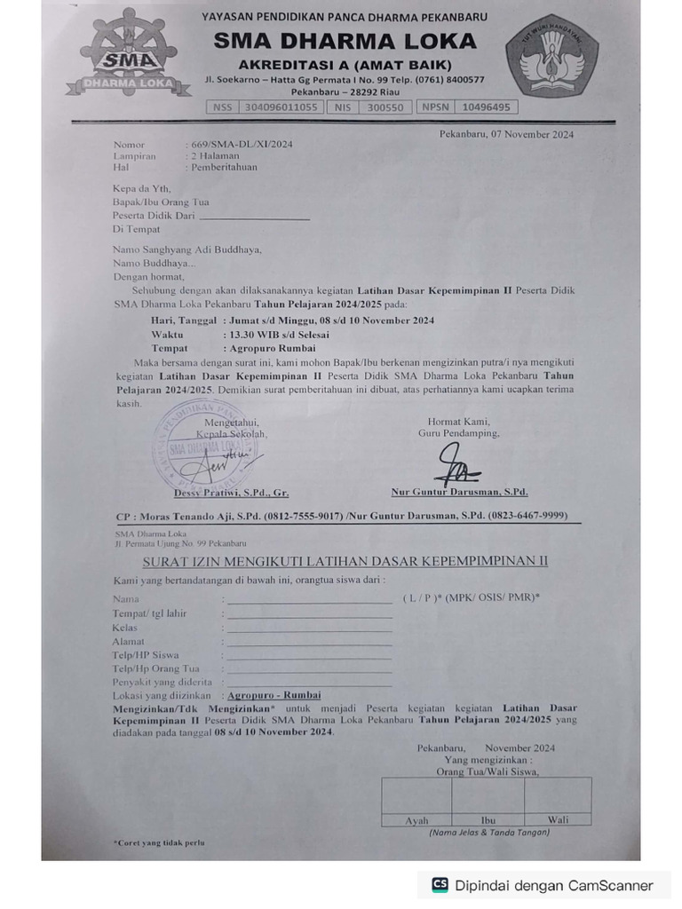 Surat Izin LDK 2 | PDF