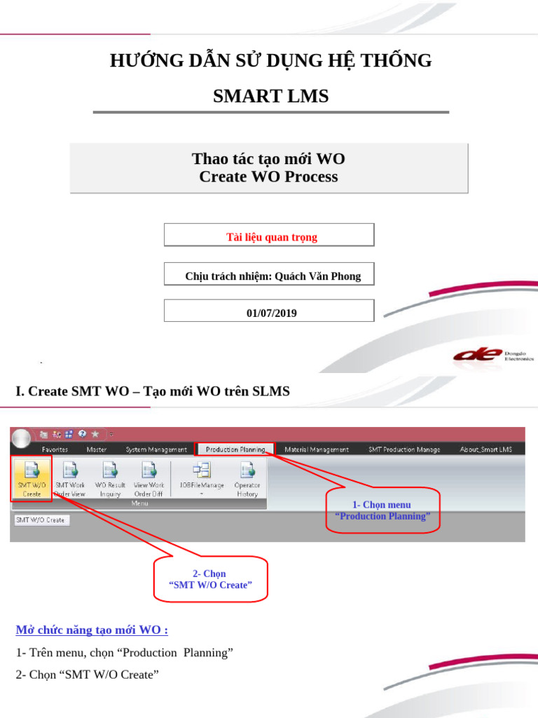 Create WO | PDF