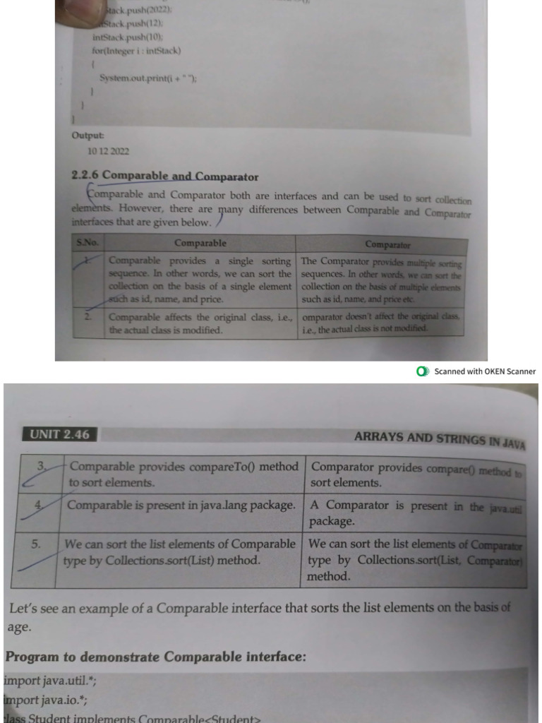 Comparable and Comparator Interface | PDF Comparable and Comparator Interface | PDF