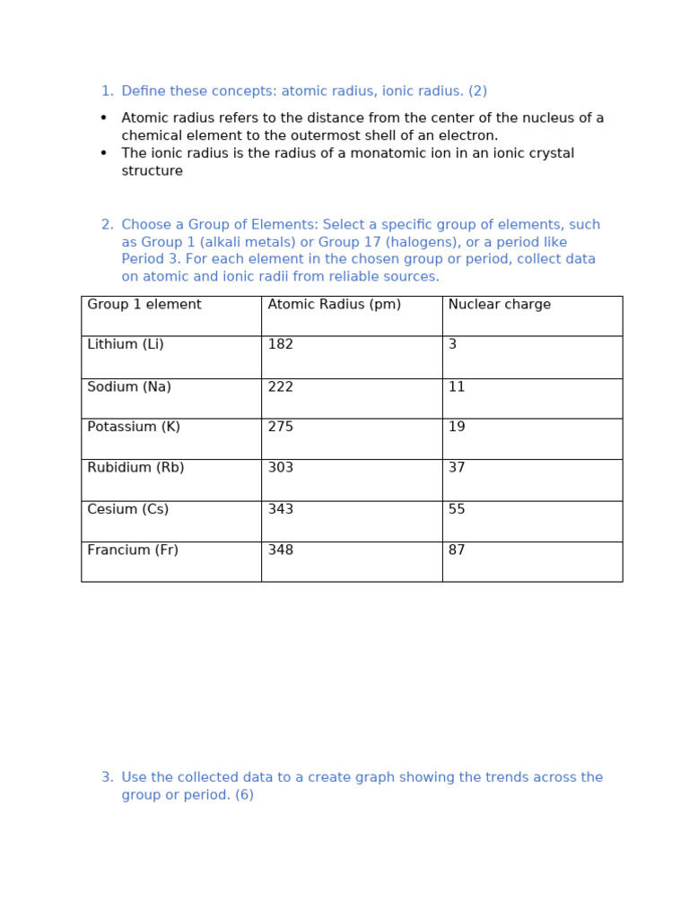 Periodic Data Trends | PDF
