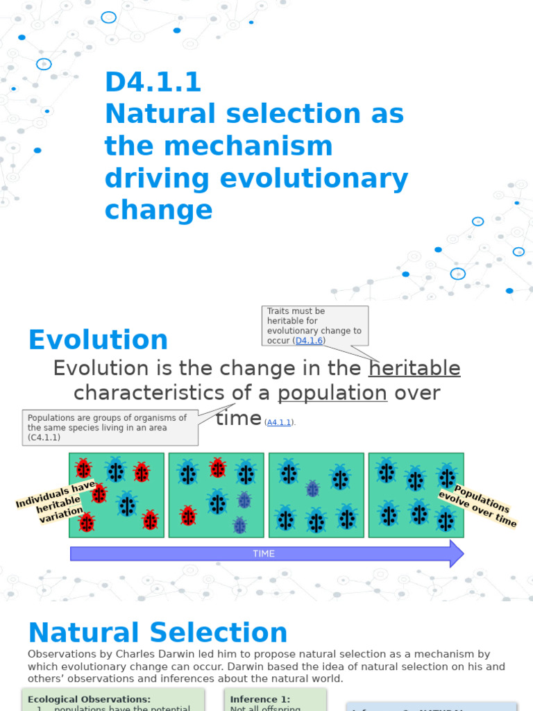 IB - 8 - D4.1 - Package - Student | PDF | Natural Selection | Genetic ...