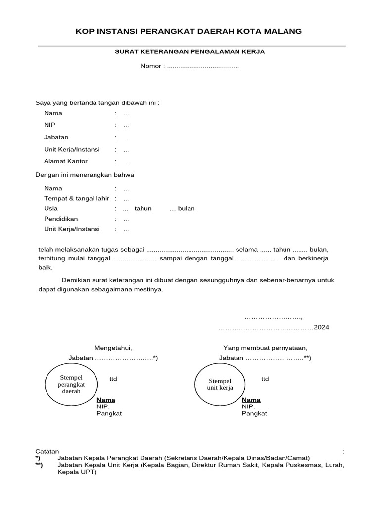 Pengalaman Kerja | PDF