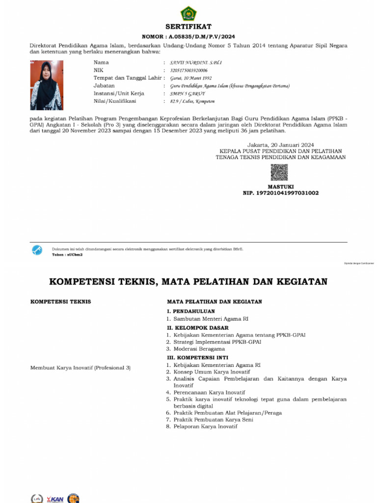 Sertifikat PPKB | PDF