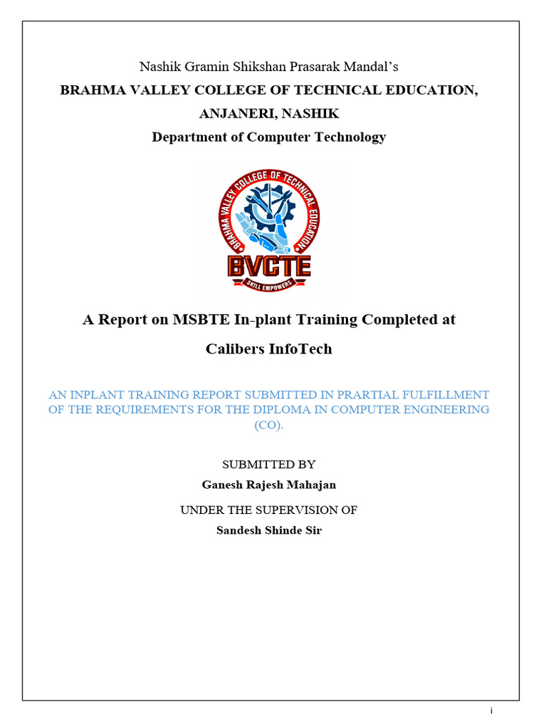 Caliber Report 1 Ganesh | PDF | Engineering | Knowledge