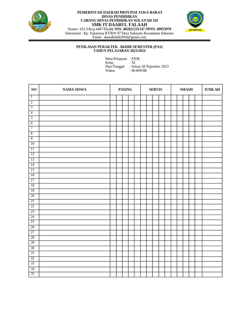Ujian Praktek Informatika Kelas X | PDF