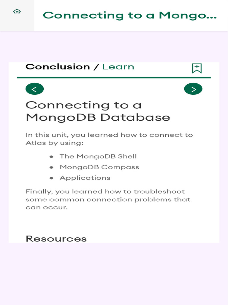 Connecting To A Mongodb Database Smartbridge Learn Mongodb Pdf