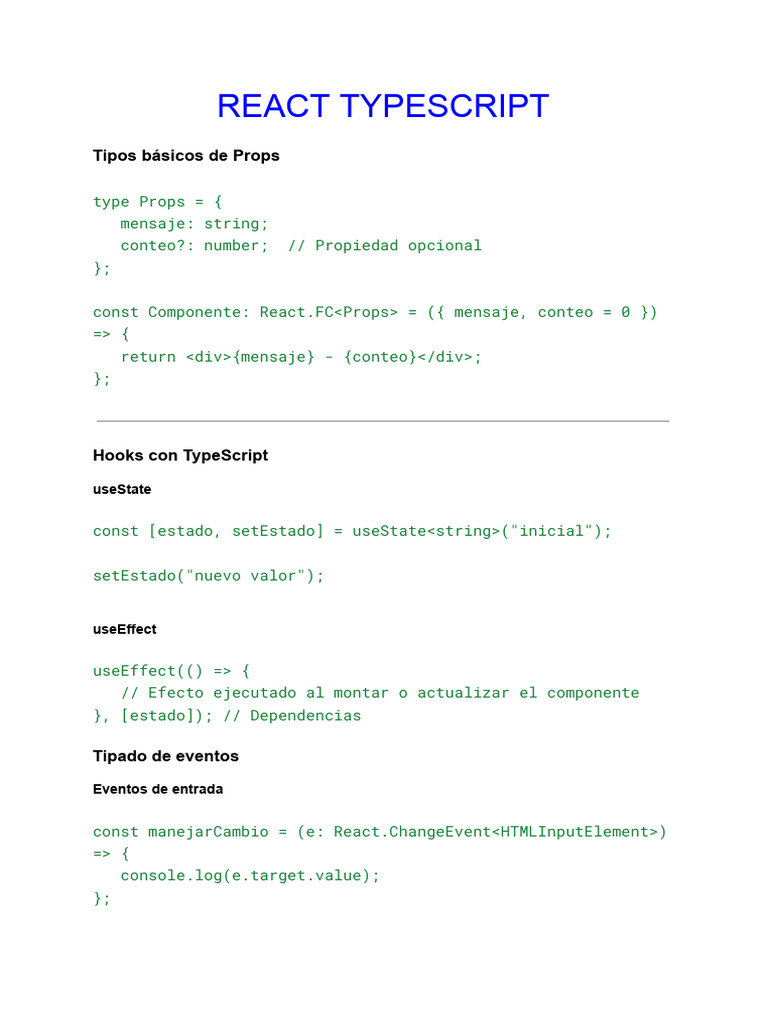 React Typescript | PDF | Software | Desarrollo de software