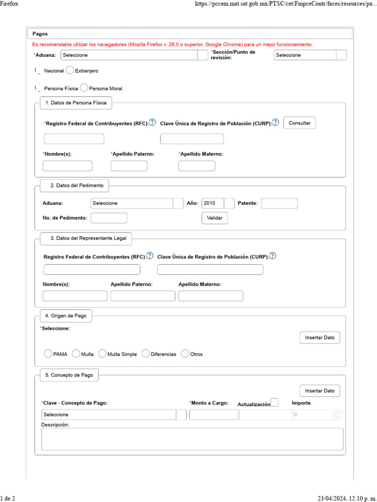 formularioMultiplePago JSF | PDF