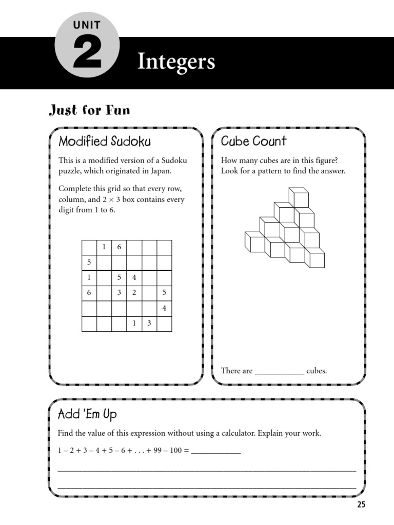 Unit 1 Integers2 | PDF | Division (Mathematics) | Multiplication