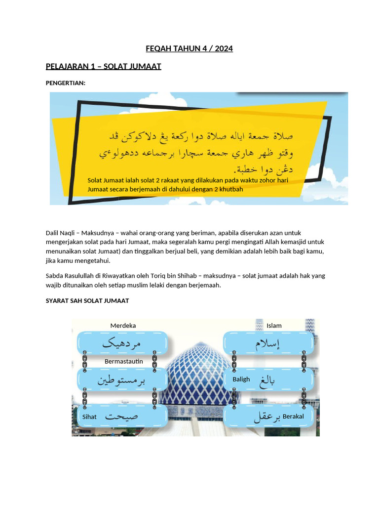 Fekah Dan Tauhid - Tahun 4 | PDF