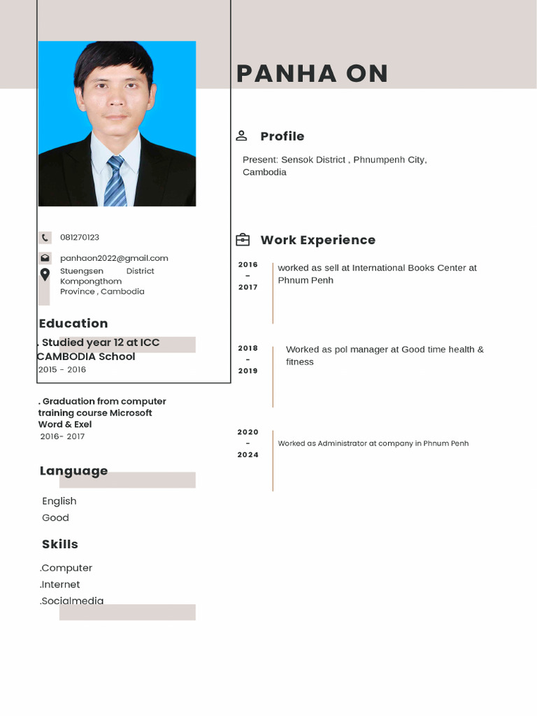 Simple Professional CV Resume | PDF