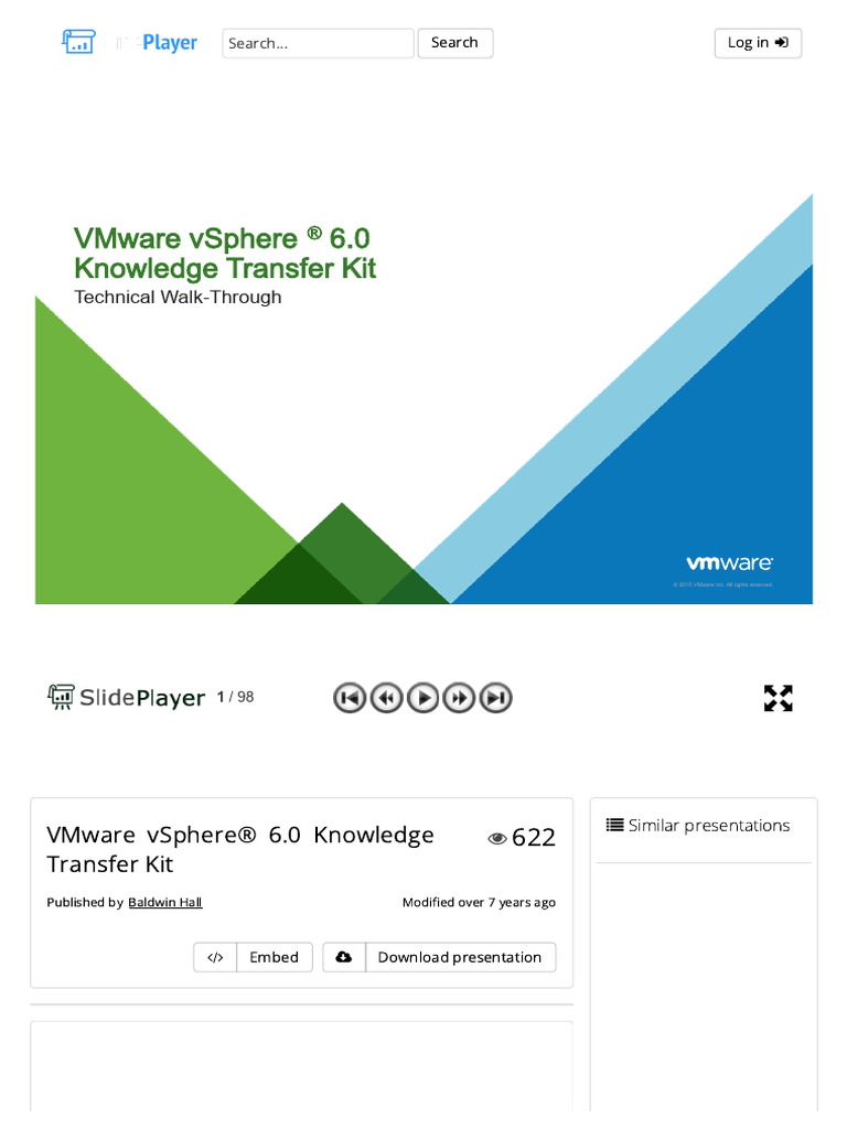 VMware Vsphere® 6.0 Knowledge Transfer Kit - PPT Download | PDF ...