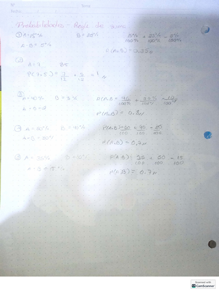 Regla de La Suma | PDF