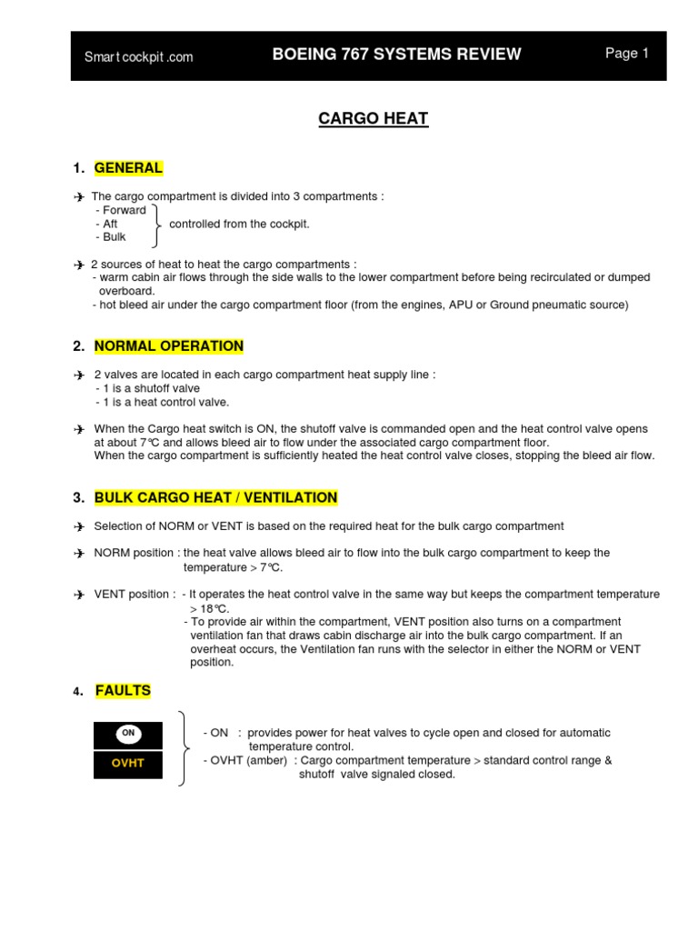 B767 Cargo Heat | PDF