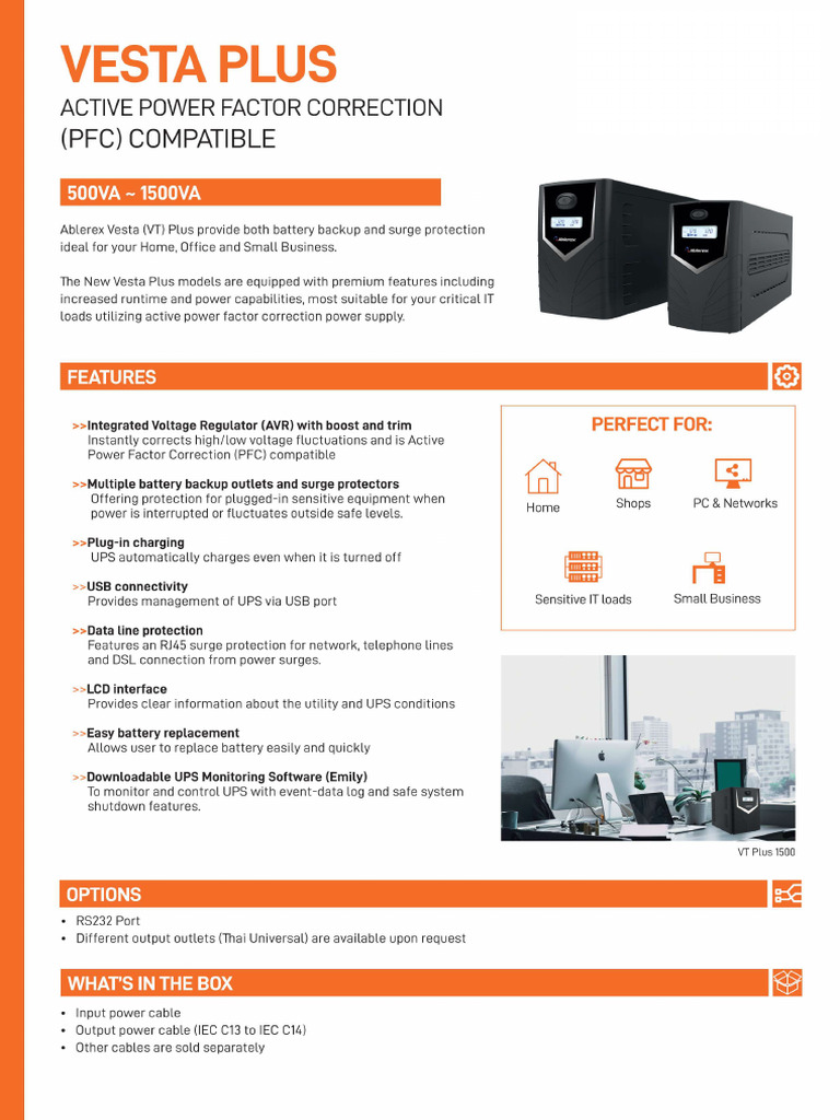 Ablerex Vesta Plus Brochure | PDF