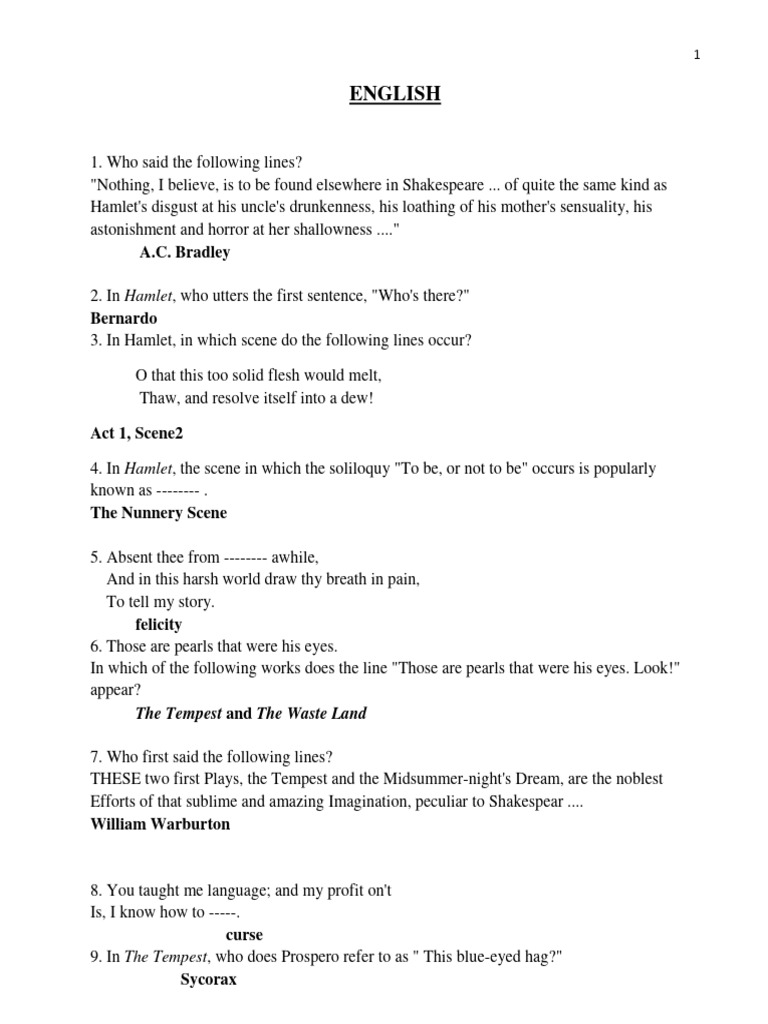English SQT | PDF | Paradise Lost | Consonant