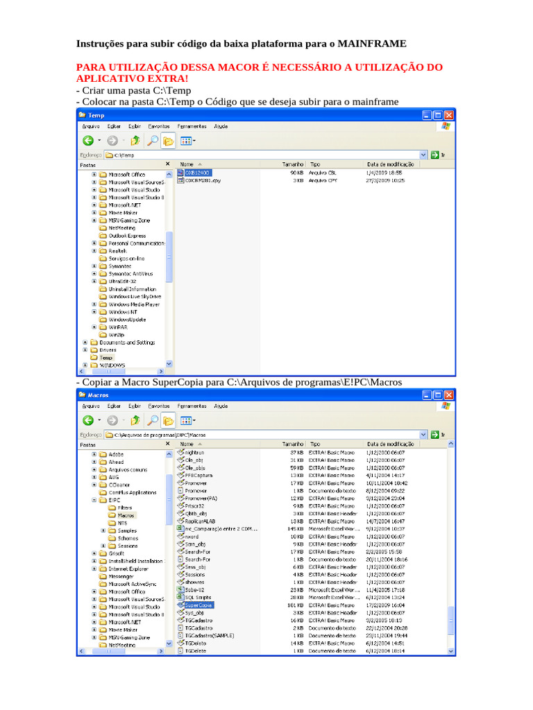 Manual Código Da Baixa Plataforma para o MAINFRAME | PDF