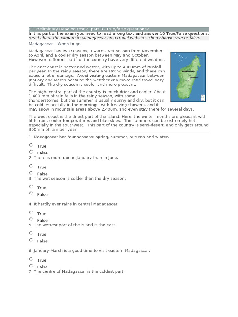 B1 Preliminary Reading Test 2 | PDF | Home & Garden