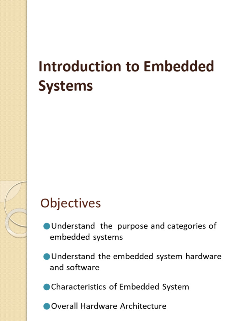 L1,2 - Introduction To Embedded Systems | PDF | Embedded System | Real Time Computing