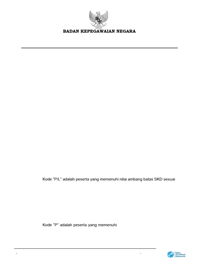 Pengumuman Hasil SKD Dan Jadwal SKBT CPNS BKN 2024 | PDF