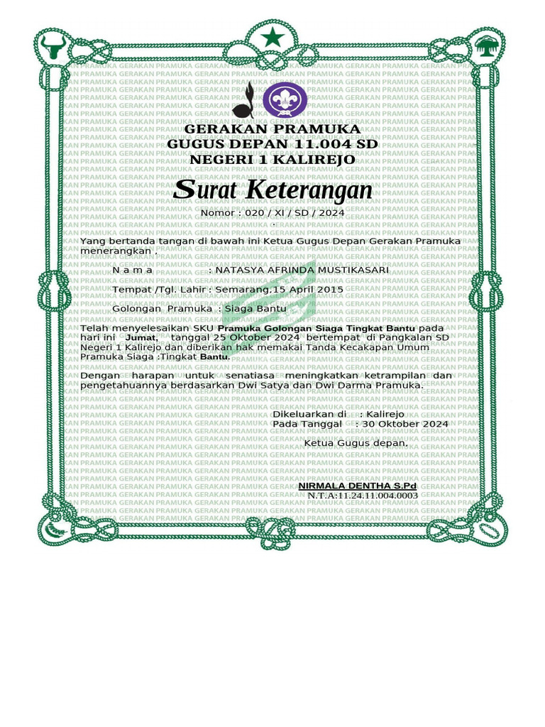 2.surat Keterangan SKU Siaga Bantu | PDF