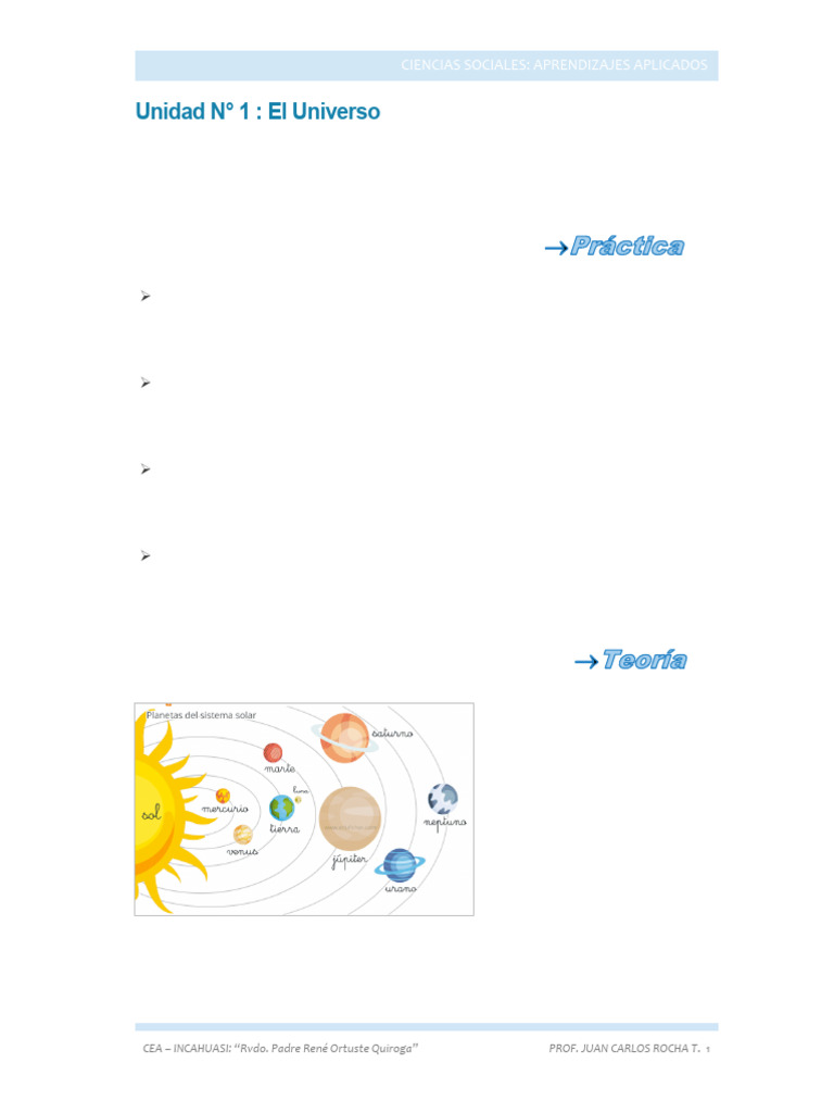 Ciencias Sociales CEA - Aplicados-Complementarios Tema 1 Universo | PDF | Galaxia | Universo