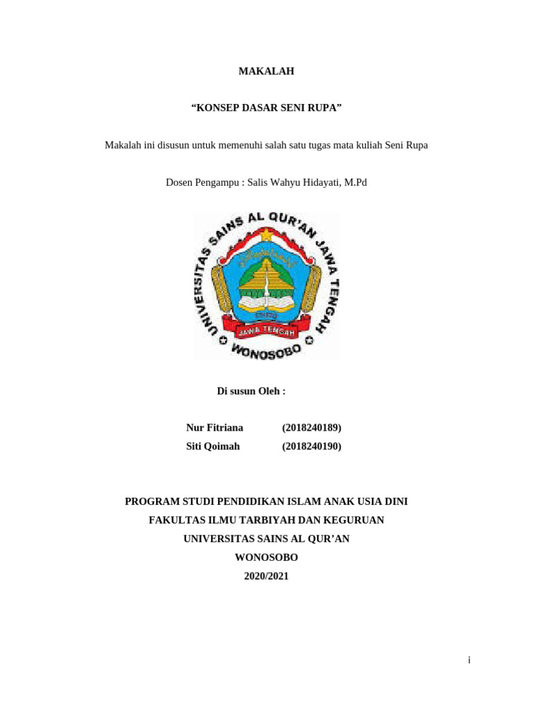 Konsep Dasar Seni Rupa | PDF