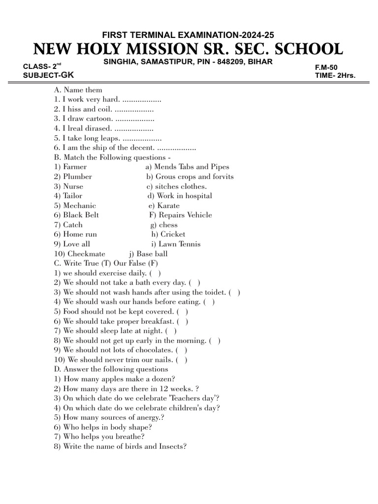 GK Class-2 | PDF