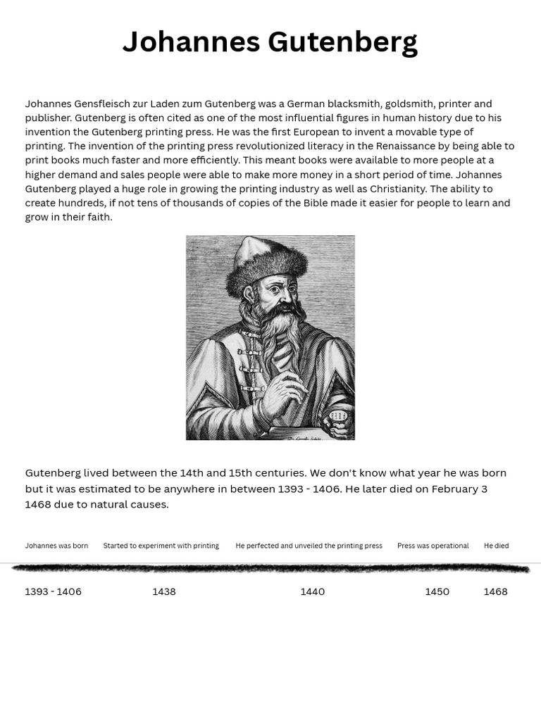 Johannes Gutenberg | PDF