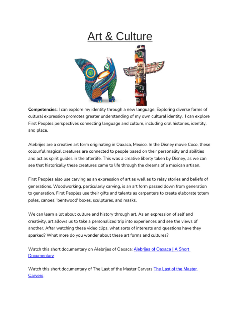 Charlotte's Spanish 8 Creative Works Project | PDF | Art