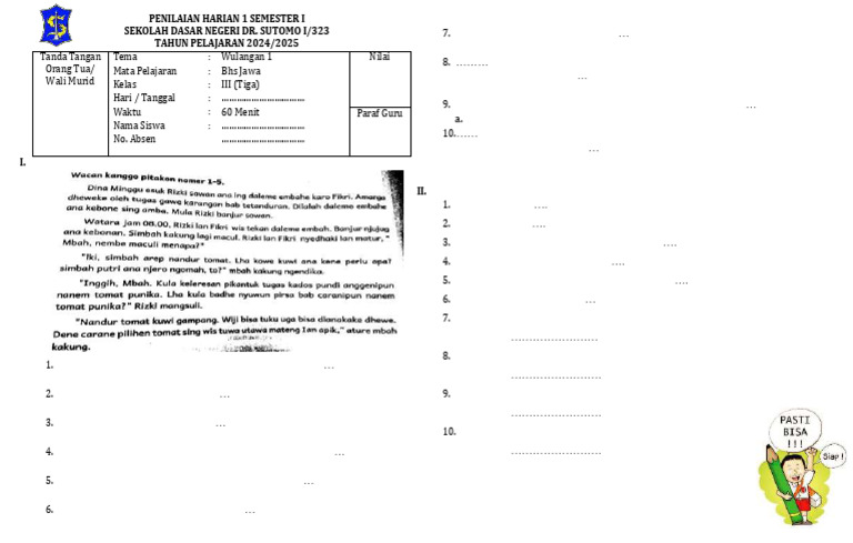 3 - BHS Jawa - PH1 | PDF