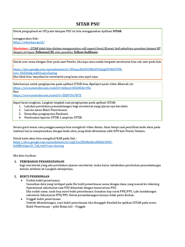 Juknis Penginputan SITAB PSU | PDF | Pengelolaan Keuangan & Uang