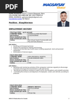 Butcher CV for Canada Employment | PDF | Animal Products | Meat