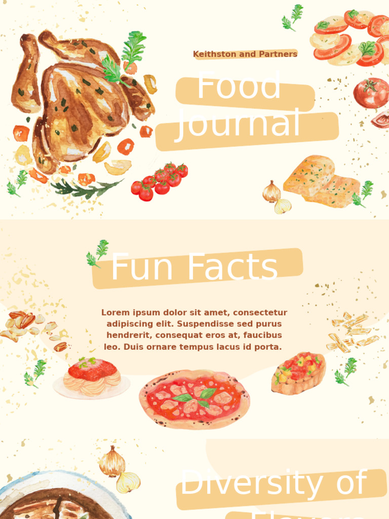 Cream and Beige Illustrative Food Journal Presentation | PDF | Foods ...