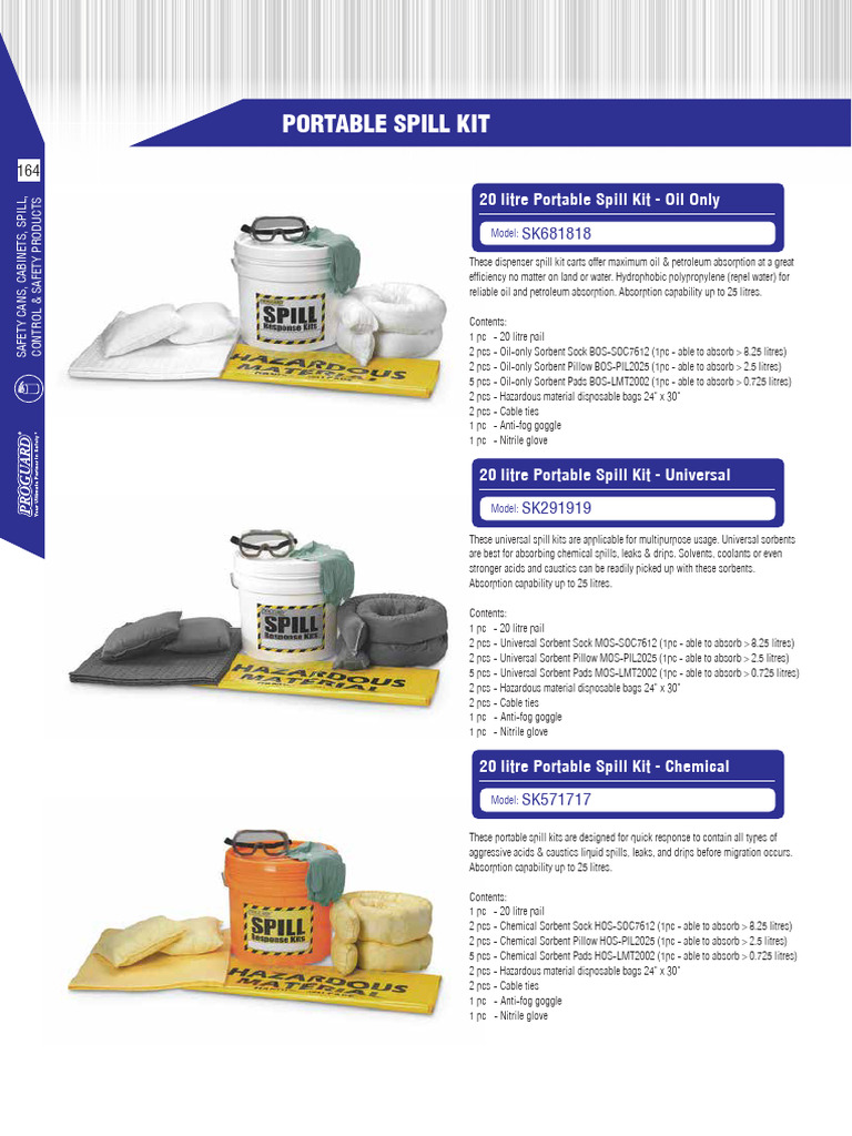 20L Spill Kit | PDF | Chemical Compounds | Chemistry