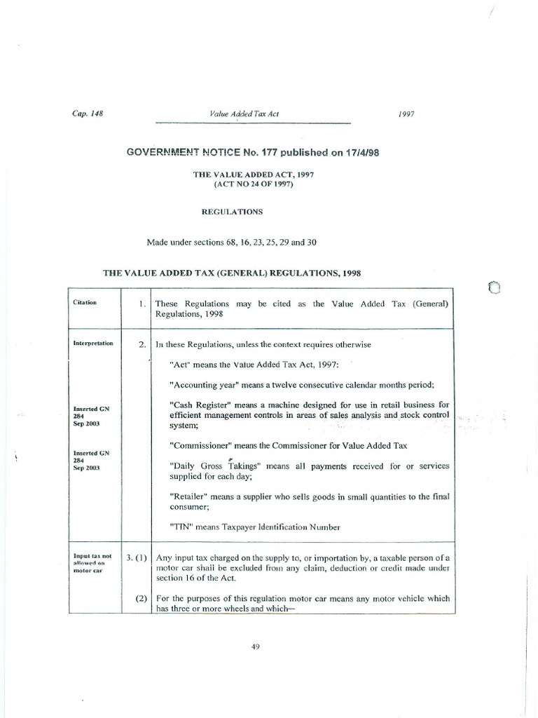 VAT Regulations | PDF