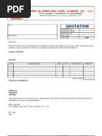 Price Quotation Format | PDF | Services (Economics) | Money