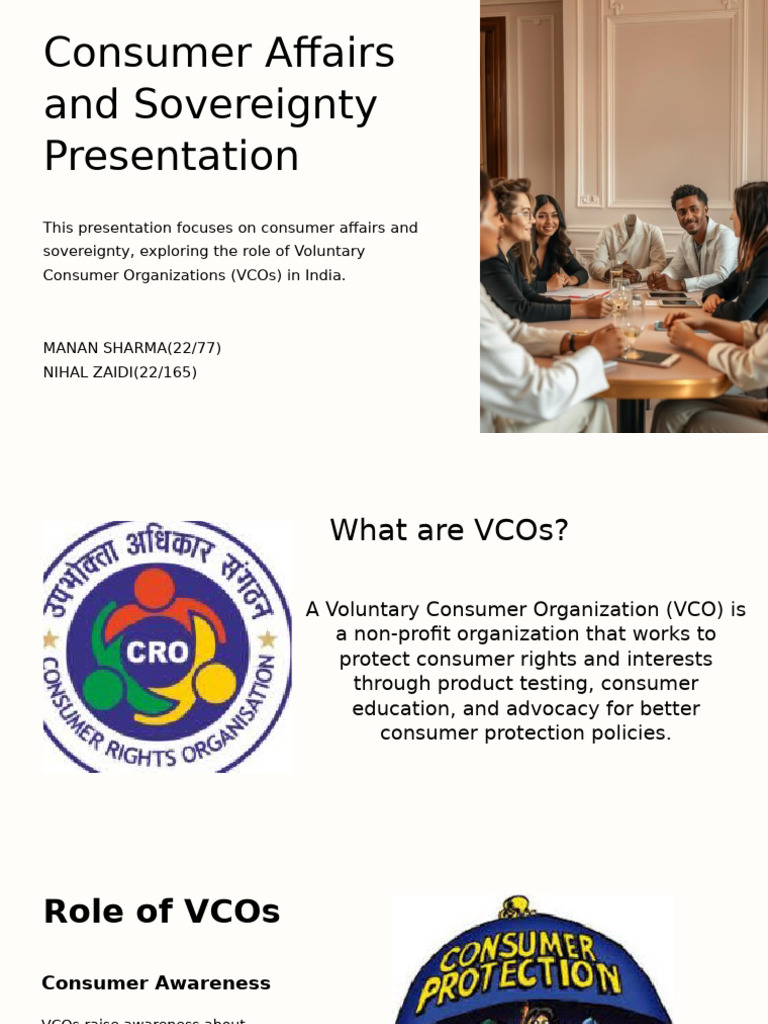 Consumer Affairs and Sovereignty Presentation 1 | PDF | Consumer ...