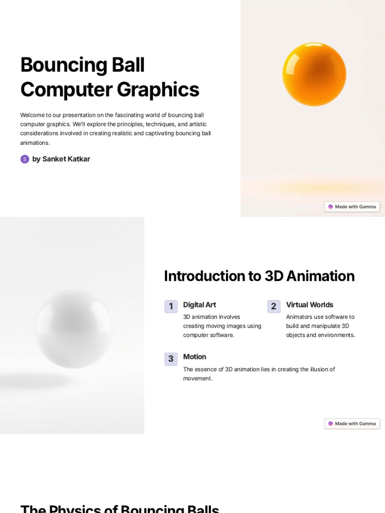 Bouncing Ball Animation Guide | PDF | 3 D Computer Graphics | Rendering ...