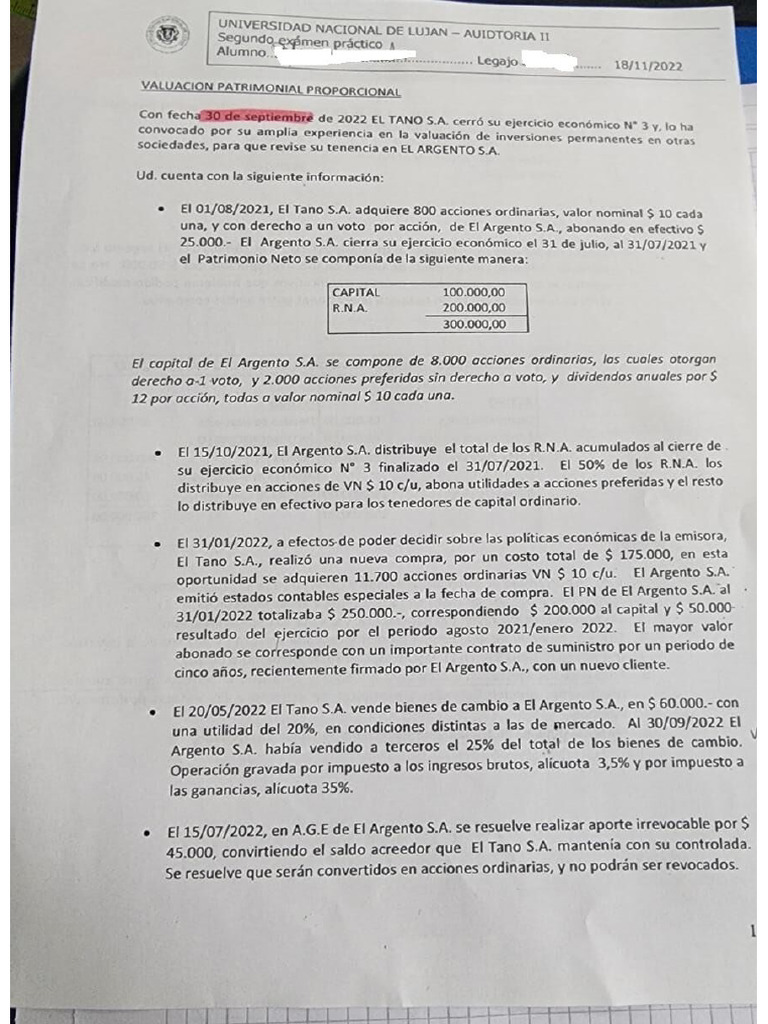 Auditoría Lujan Pract 2-1 | PDF