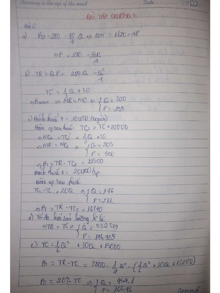 Btchuong 5 KTH | PDF