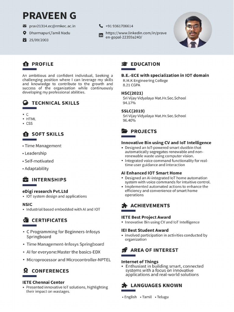 PRAVEEN-G - Resume Final | PDF