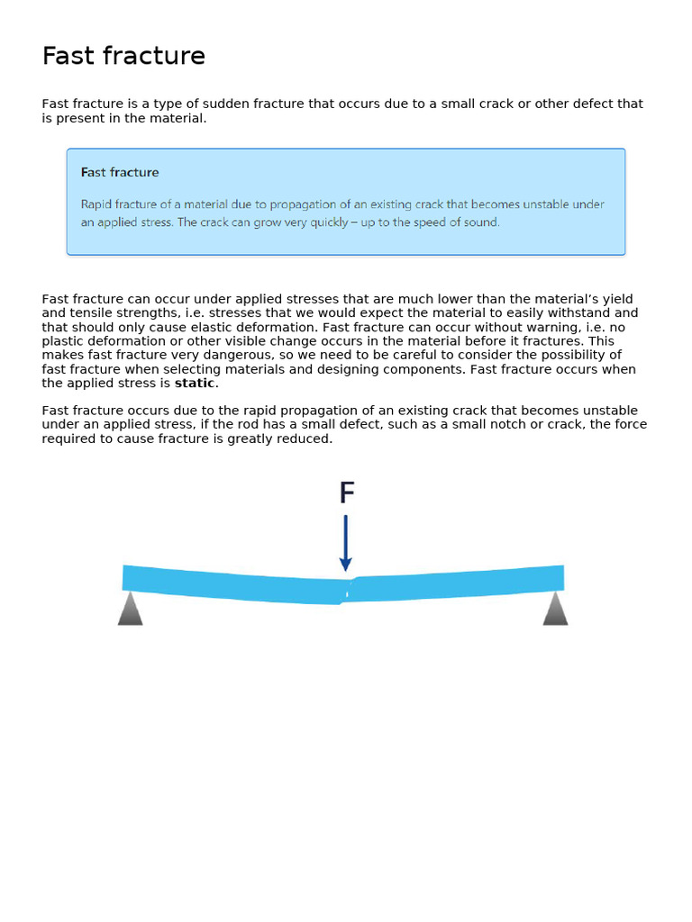 Fast Fracture | PDF | Fracture | Fracture Mechanics