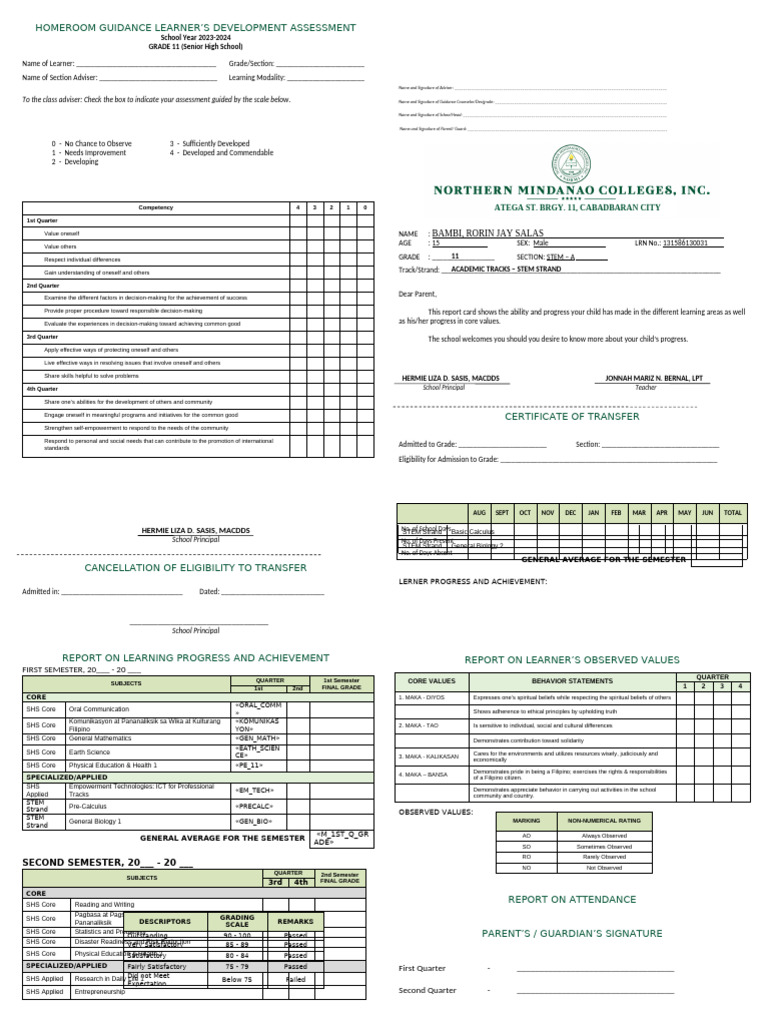 Grade 11 - Stem | PDF | Learning