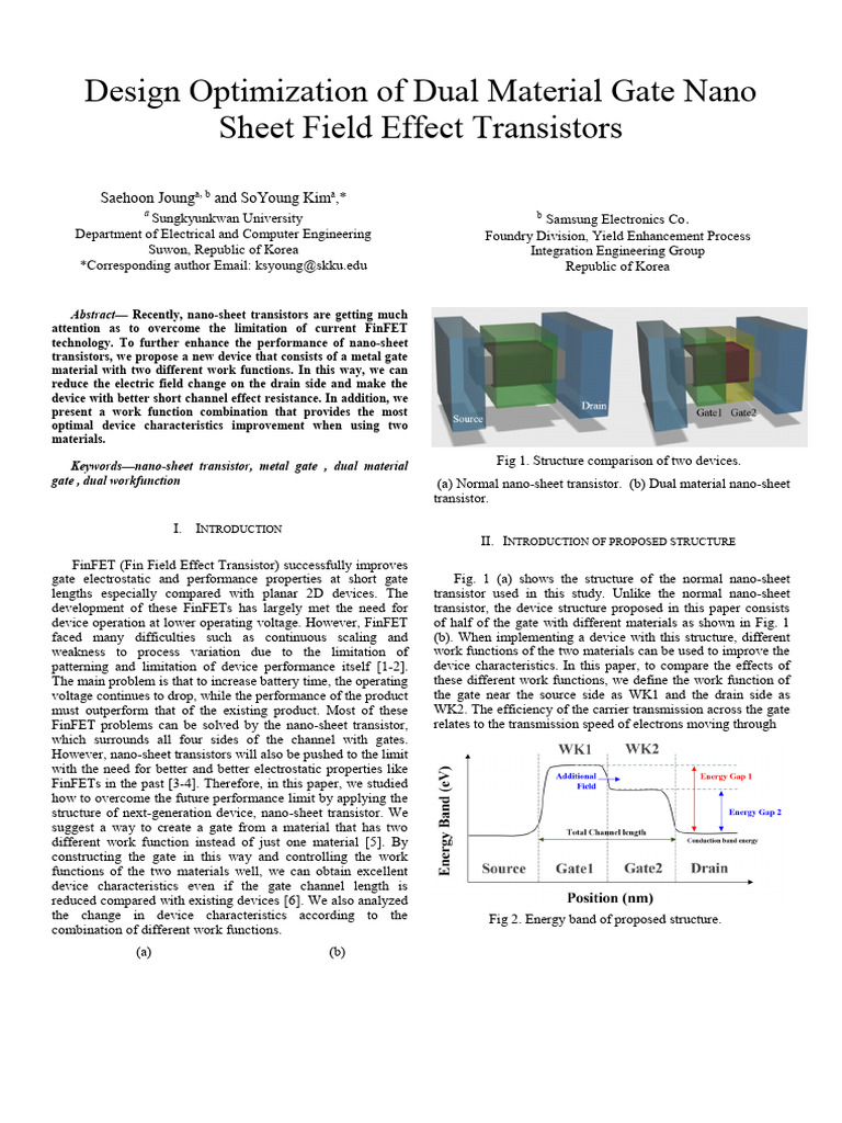 Nano-Sheet Transistor Design Advances | PDF | Field Effect Transistor ...